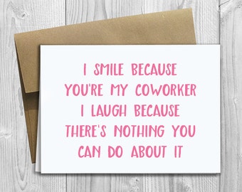Work friend card | Etsy
