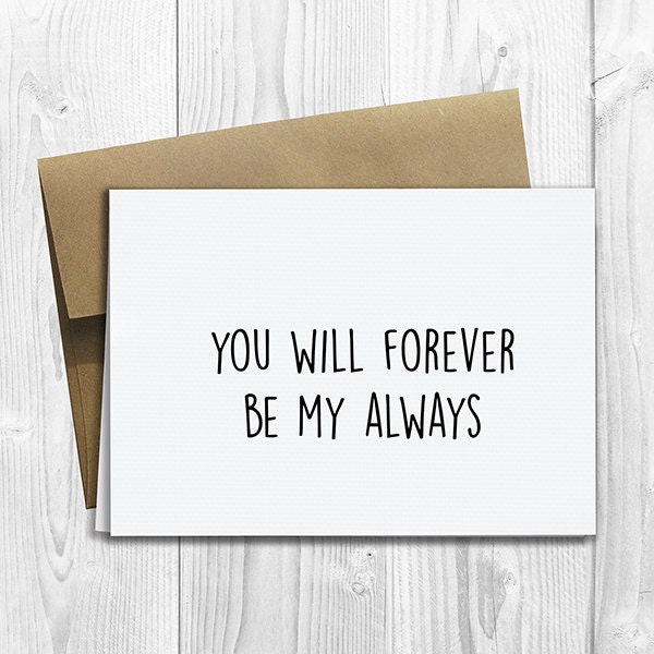 Forever Be My Always (You'll Love) - Etsy