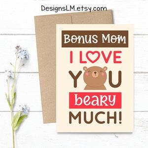 Customized - ANY NAME - I Love You Beary Much - Mother's & Father's Day ...