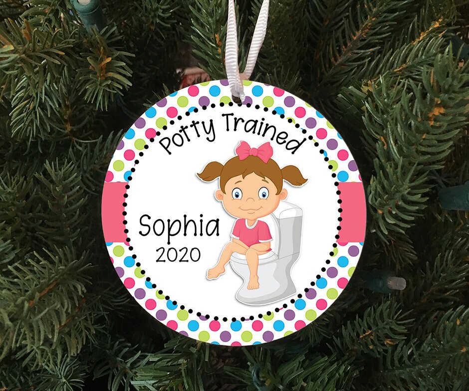 Personalized Girls Potty Training Ornament Keepsake Custom - Etsy