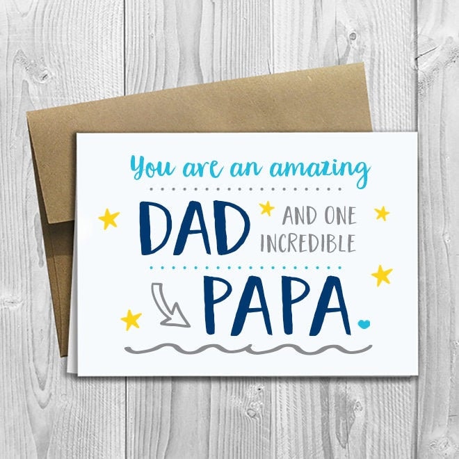 PRINTED You Are an Amazing Dad and One Incredible Papa 5x7 - Etsy