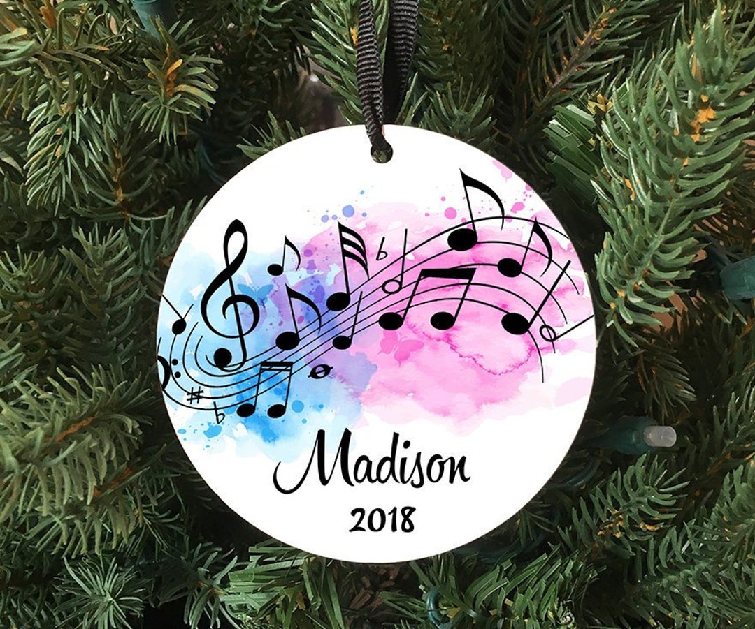 Personalized Watercolor Music Notes Keepsake - Custom Made to Order ...