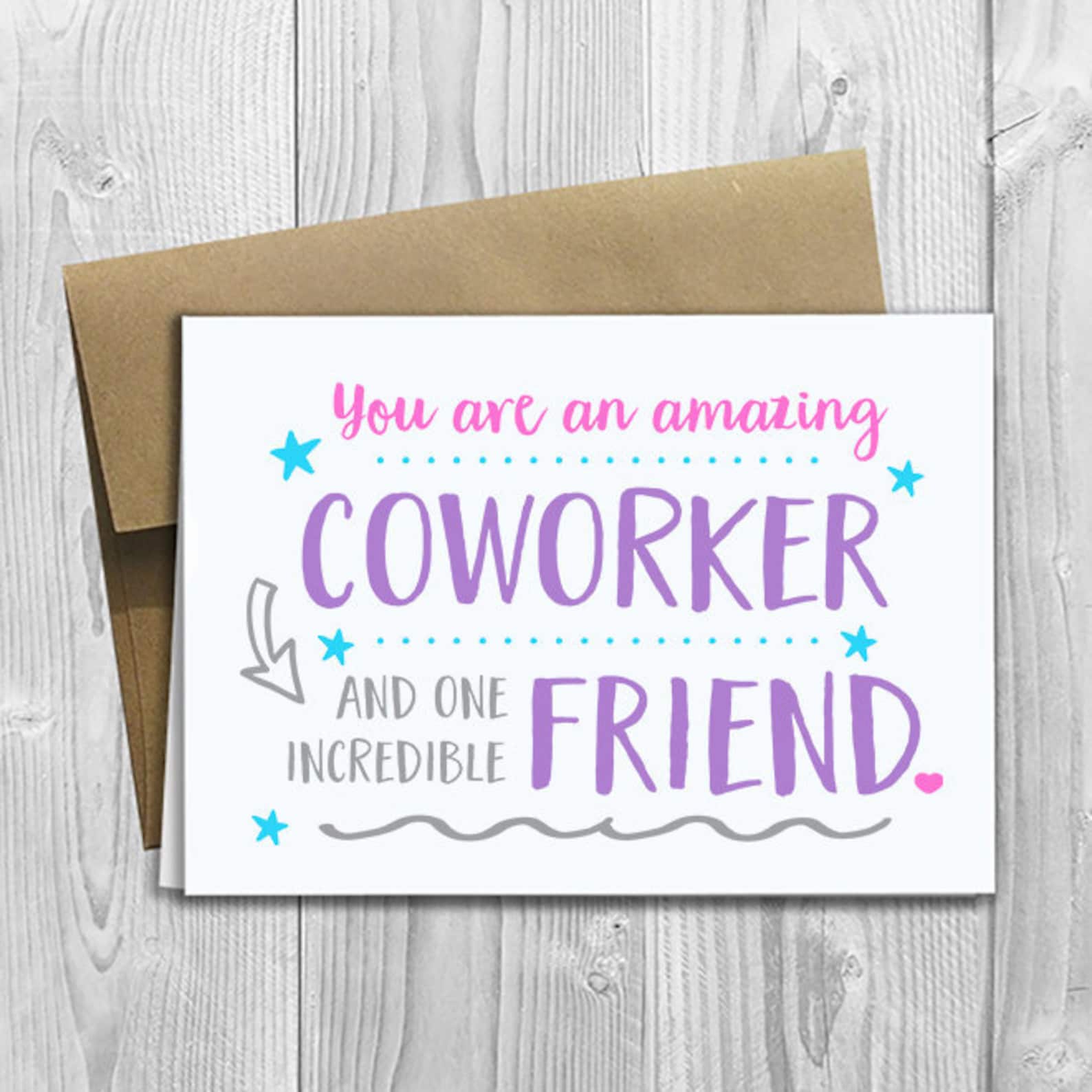 PRINTED You Are an Amazing Coworker and One Incredible Friend - Etsy