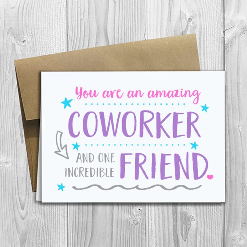 PRINTED You Are an Amazing Coworker and One Incredible Friend - Etsy