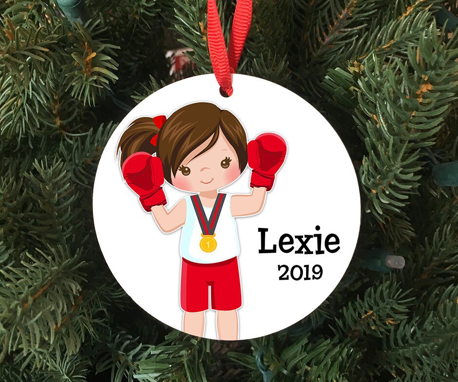 Personalized Girls Boxing Ornament Keepsake Custom Made to | Etsy
