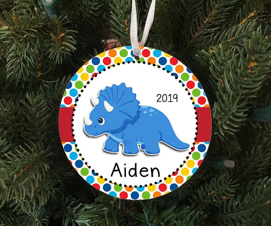 Personalized Dinosaur Triceratops Ornament Keepsake Custom - Etsy