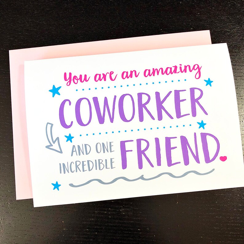 PRINTED You Are an Amazing Coworker and One Incredible Friend - Etsy