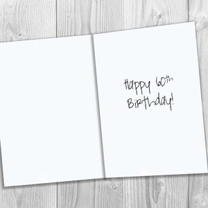 PRINTED 60th Birthday - 21,915 Days Old, but Who's Counting - 5x7 ...