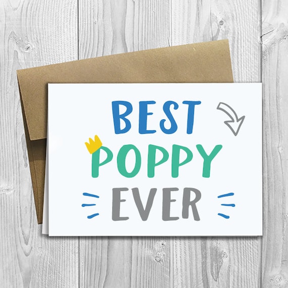 Best Poppy Ever Simply Stated Father's Day / Birthday | Etsy