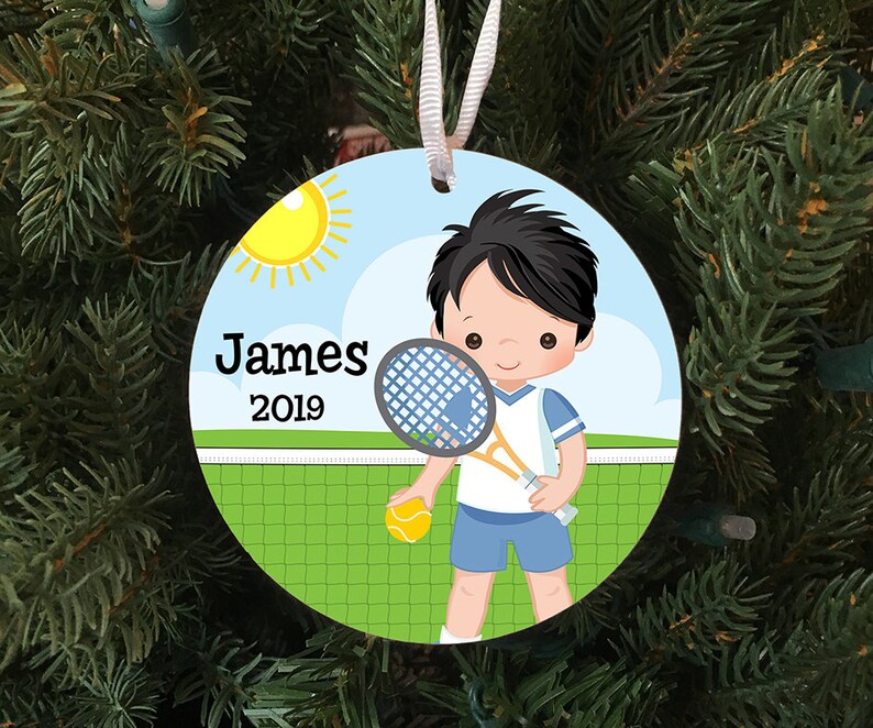 Personalized Boys Tennis Ornament Keepsake Custom Made to | Etsy