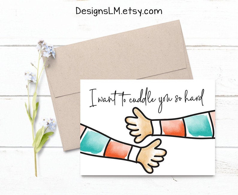 PRINTED I Want to Cuddle You so Hard 5x7 Greeting Card Funny - Etsy