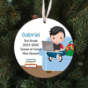 Personalized School Year & Grade boy Distance at Home Learning Virtual ...