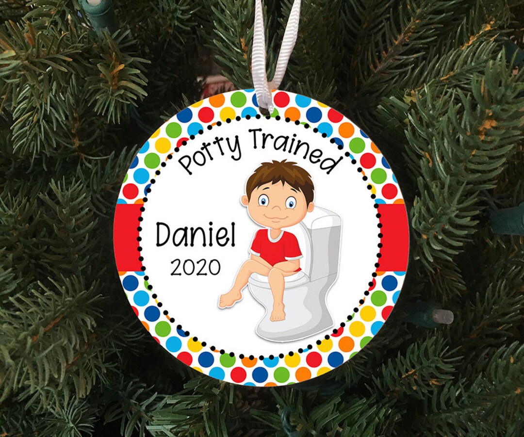 Personalized Boys Potty Training Ornament Keepsake Custom Made to Order ...