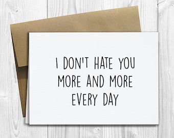 I Hate You Card - Etsy