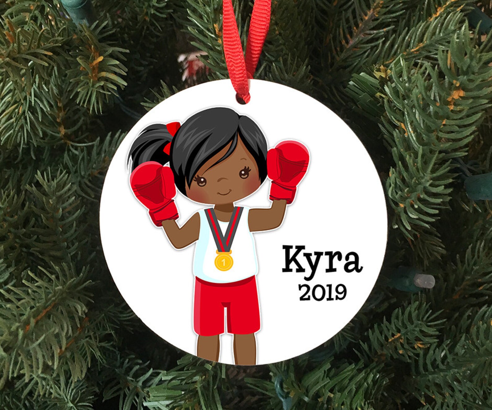Personalized Girls Boxing Ornament Keepsake Custom Made to - Etsy