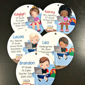 Personalized School Year & Grade boy Distance at Home Learning Virtual ...