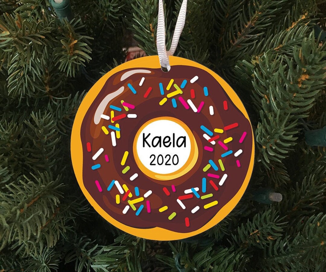 Personalized Donut With Sprinkles & Icing - Cute Ornament Keepsake ...