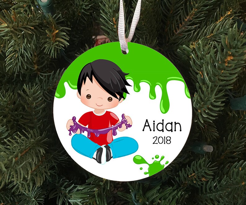 Personalized Boys Slime Ornament Keepsake Custom Made to | Etsy