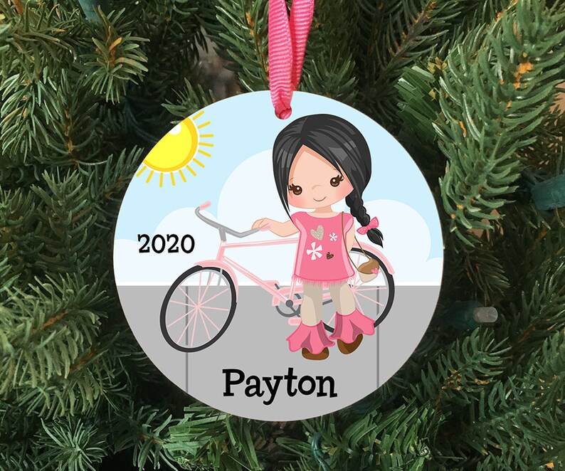 Personalized Girls Bicycle Ornament Keepsake Custom Made to | Etsy