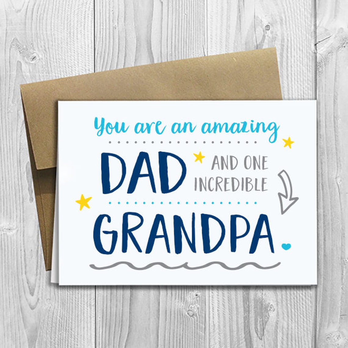 PRINTED You Are an Amazing Dad and One Incredible Grandpa - Etsy