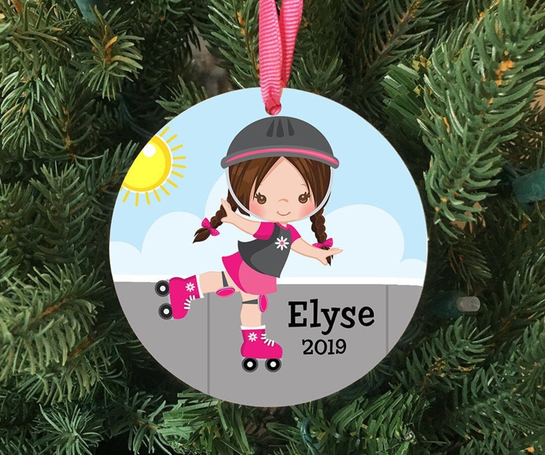 Personalized Girl Rollerskating Ornament Keepsake Custom Made to Order ...