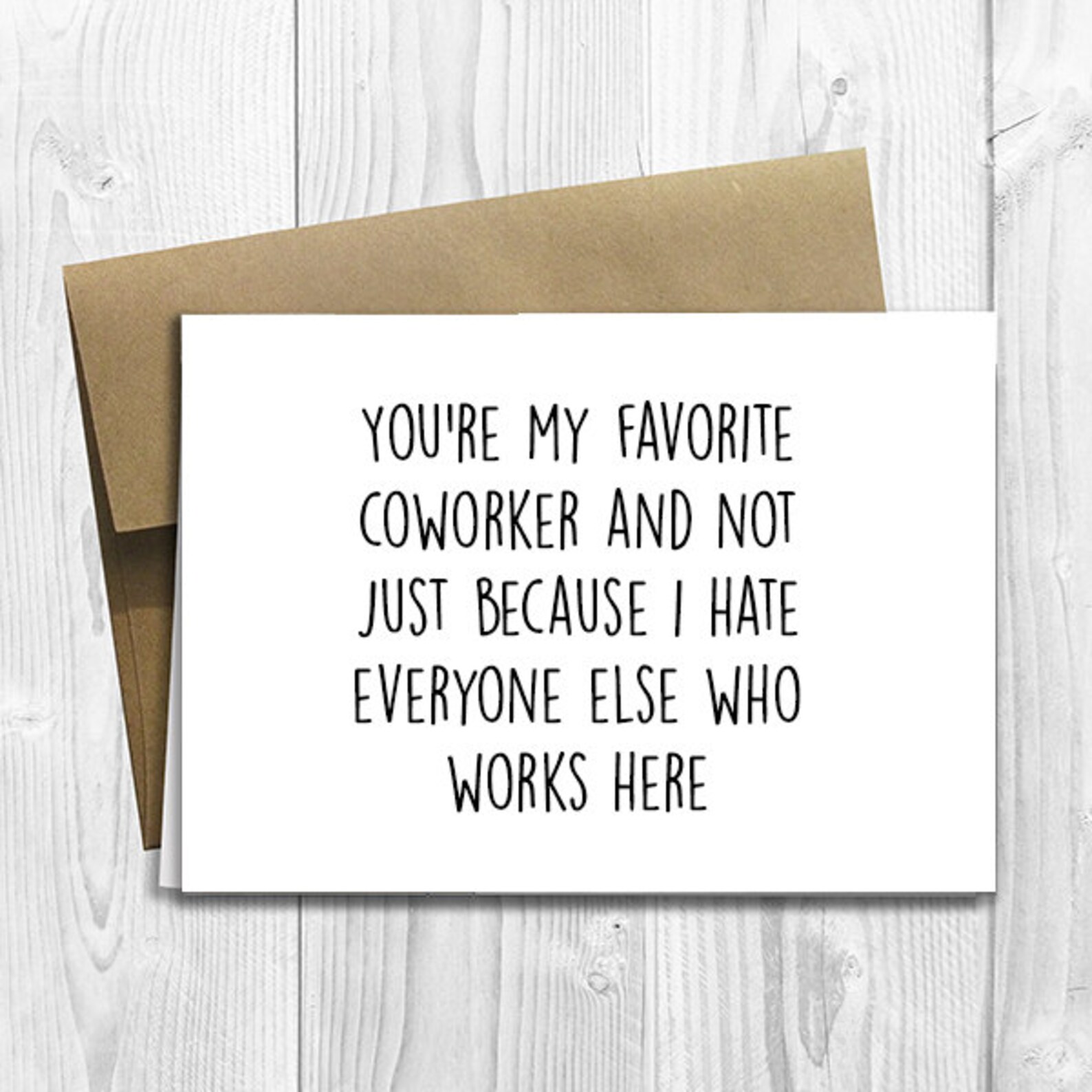 PRINTED Favorite Coworker 5x7 Greeting Card Funny Workplace - Etsy