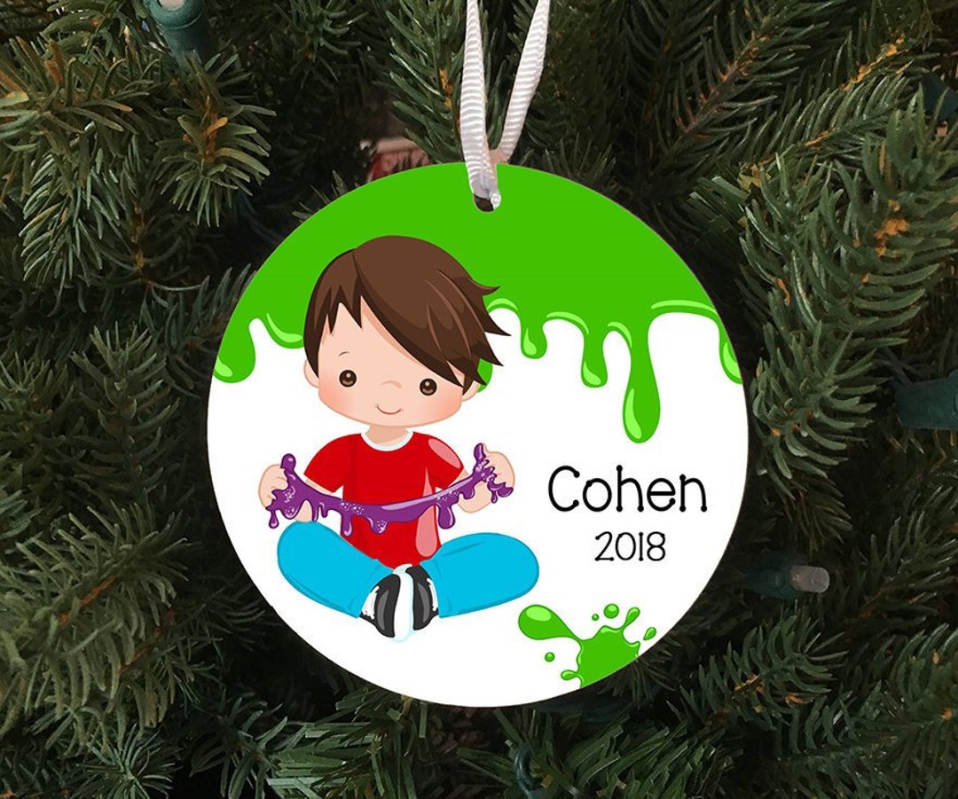 Personalized Boys Slime Ornament Keepsake - Custom Made to Order - 2025 ...