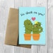 PRINTED Cactus Love I'm Stuck on You 5x7 Greeting Card Funny Valentine ...