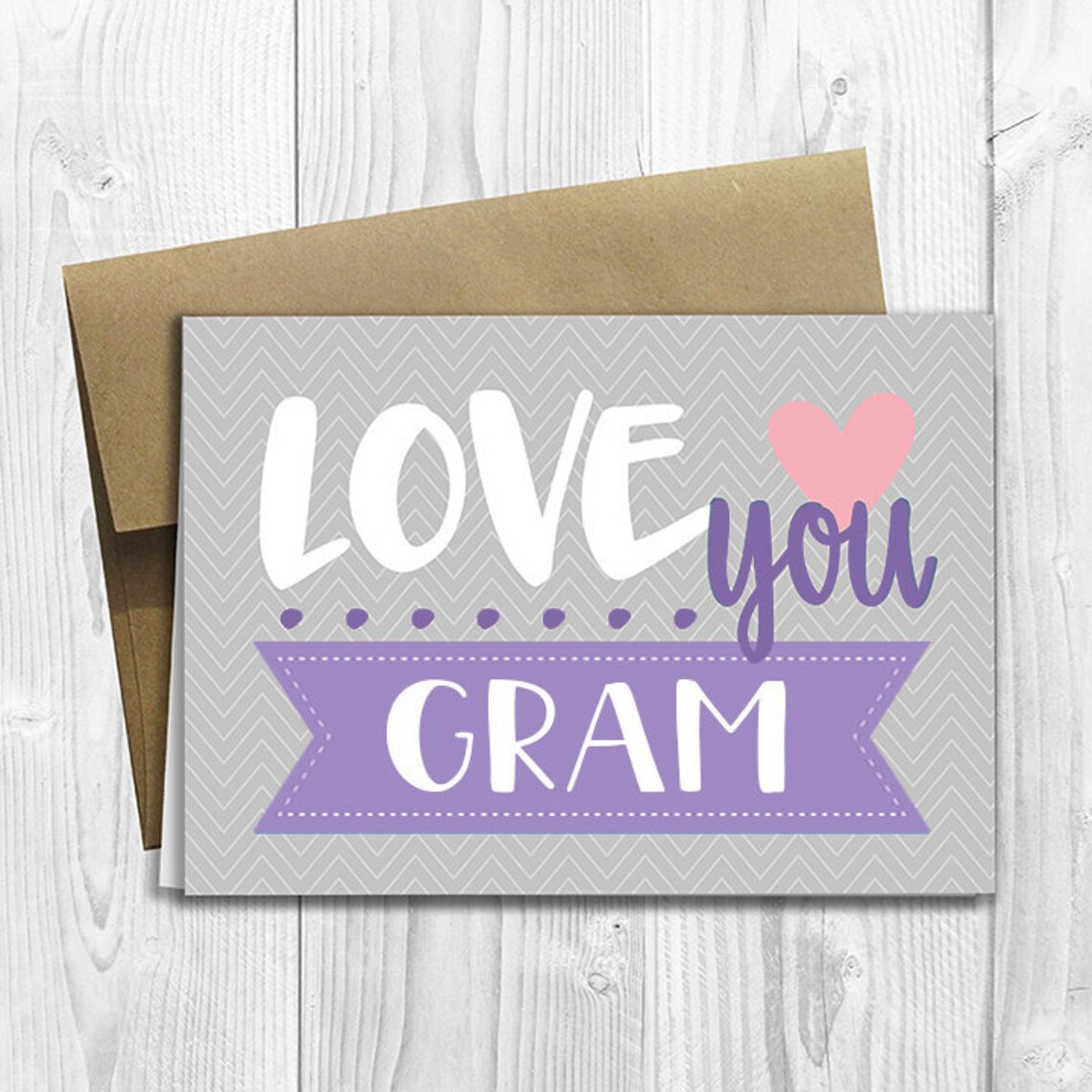 Love you Gram Simply Stated Mother's Day / Birthday / | Etsy