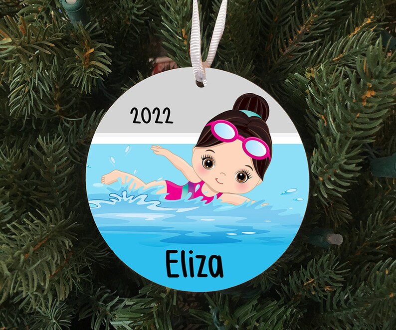 Personalized Girls Swimming Ornament Keepsake Custom Made to - Etsy