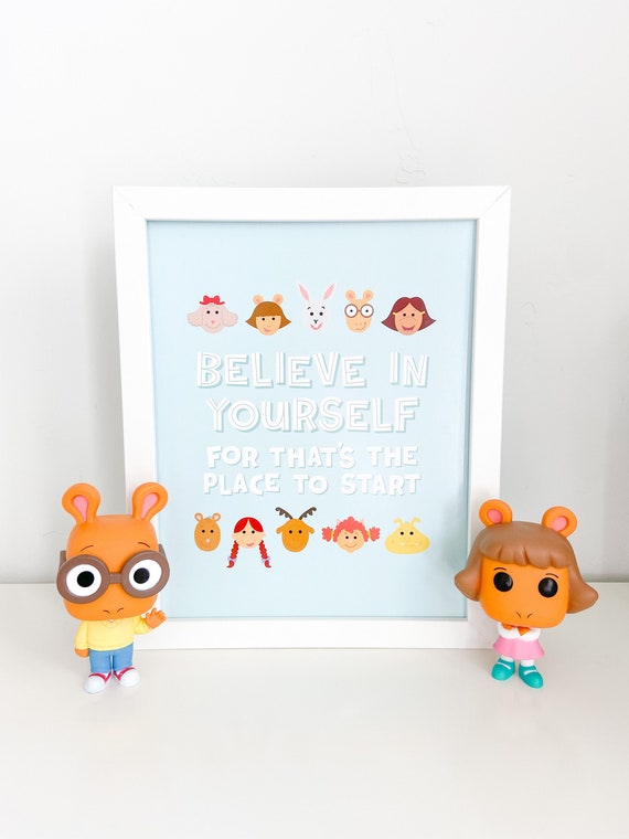Arthur Believe in Yourself Art Print Arthur PBS Illustration - Etsy