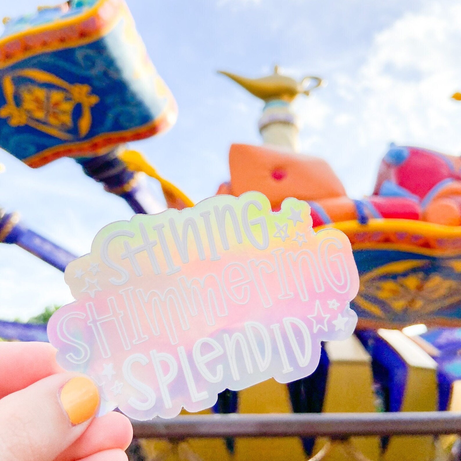 Shining Shimmering Splendid Holographic Sticker Disney Decal | Etsy