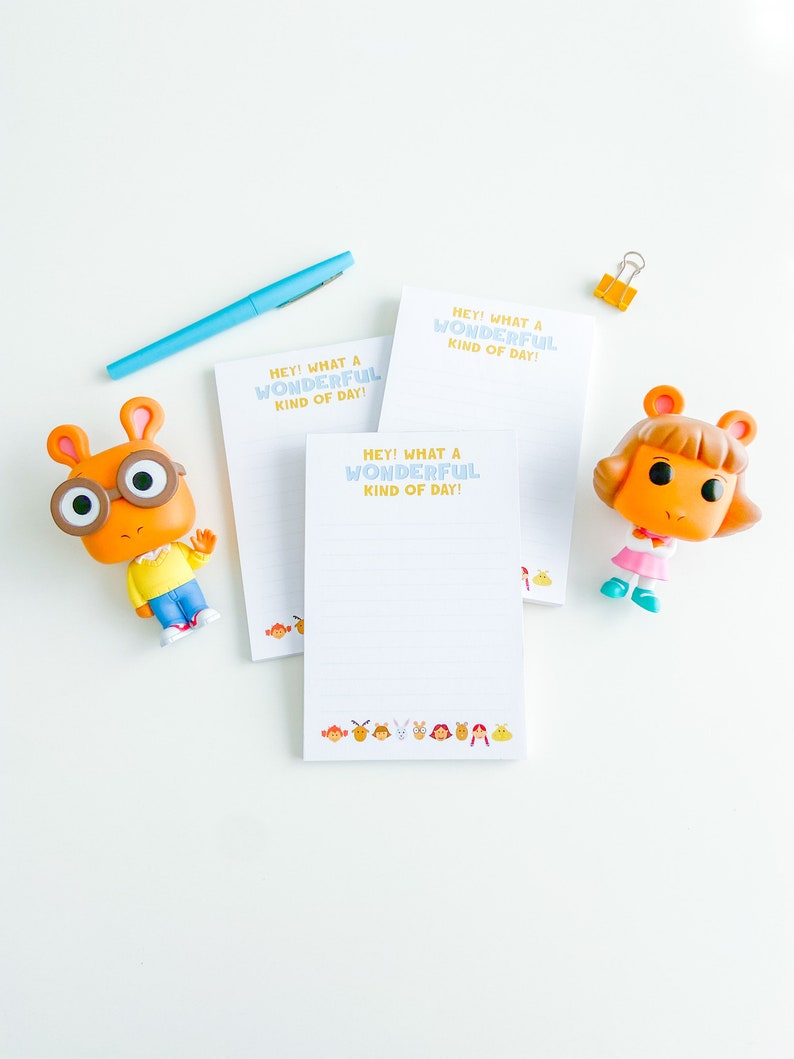 Arthur Notepad // 50 Sheets To-do List Pad // Hey! What a Wonderful ...