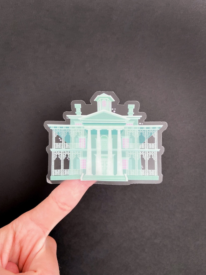 Haunted Mansion Transparent Sticker Disney Decal Haunted - Etsy