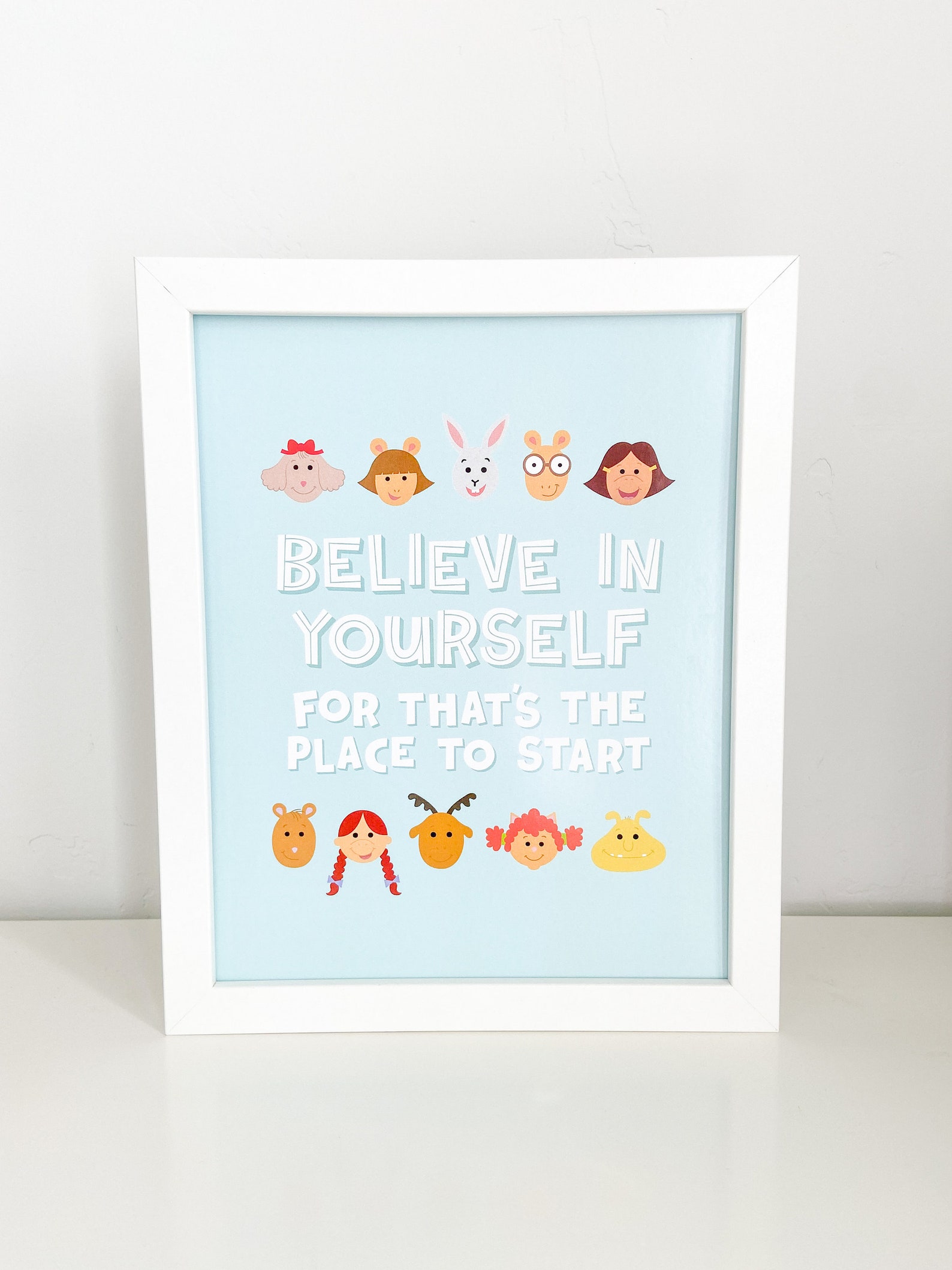 Arthur Believe in Yourself Art Print, Arthur PBS Illustration, Arthur ...