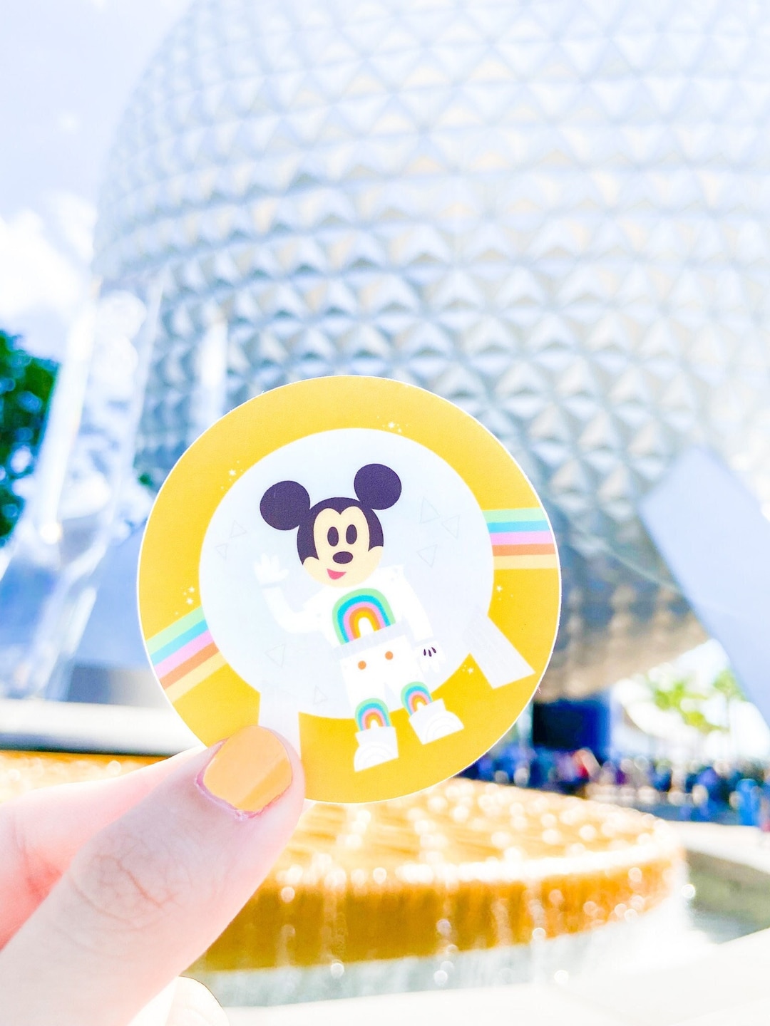 Mickey EPCOT Sticker, Disney Decal, Spaceship Earth Retro WDW Sticker ...