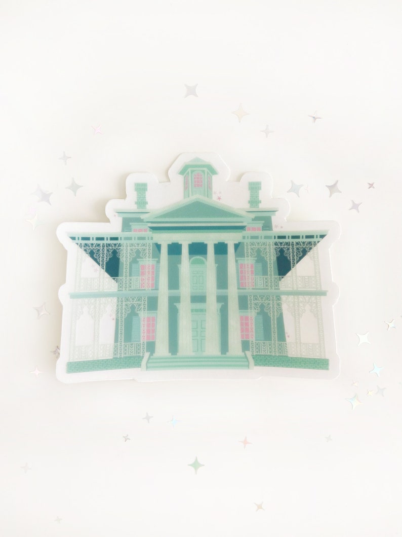 Haunted Mansion Transparent Sticker, Disney Decal, Haunted Mansion ...