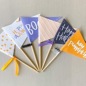 Printable Halloween Flags, Boo Baskets, Halloween Flag Printables ...