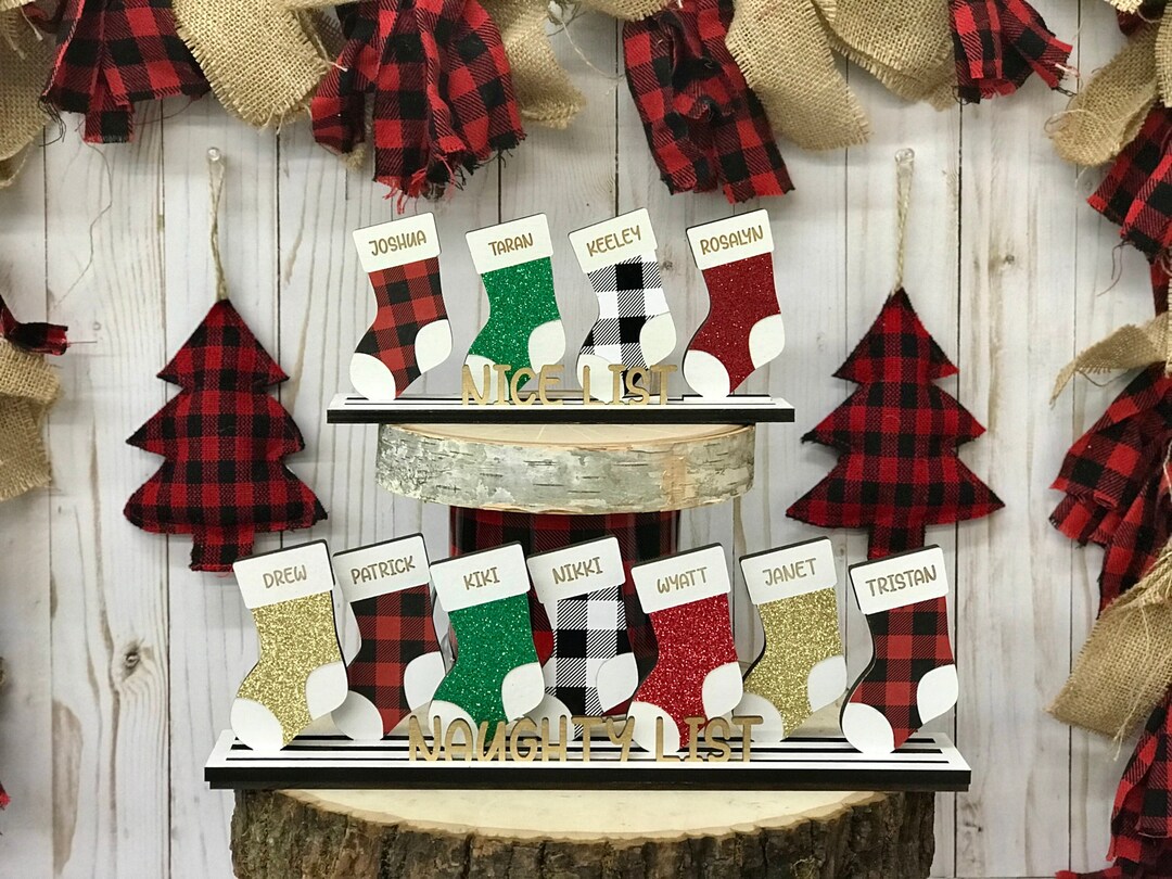 Stocking Christmas Standee First Names on Stockings Personalized ...