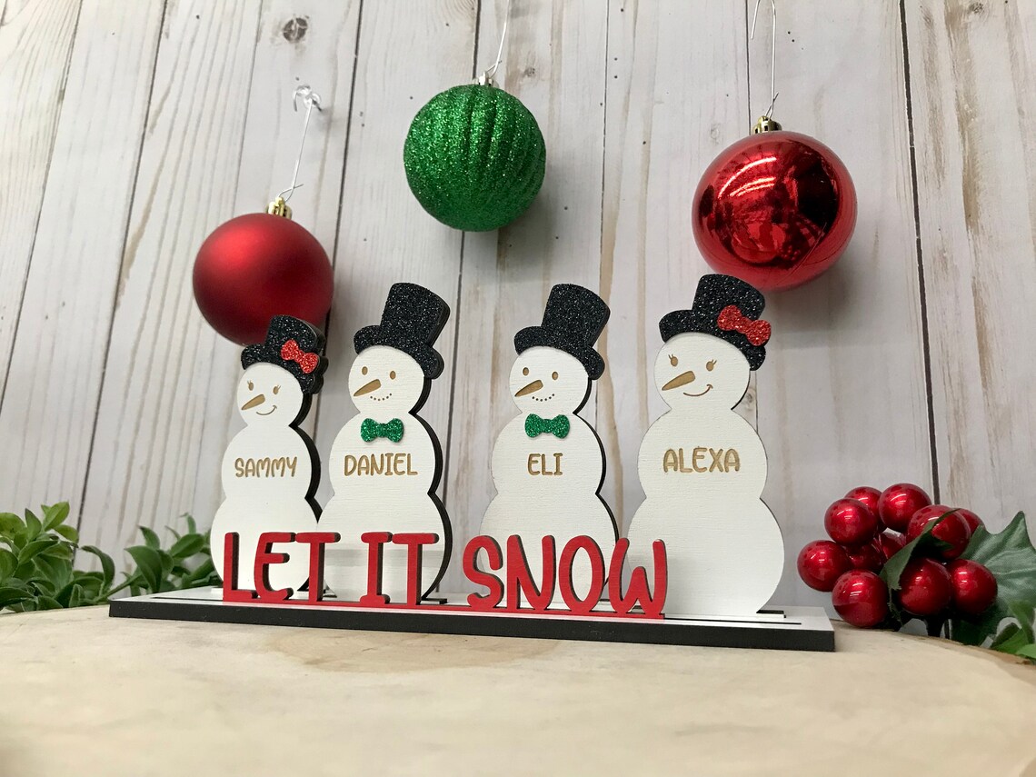Snowman Standee Personalized Winter Wonderland Decoration | Etsy