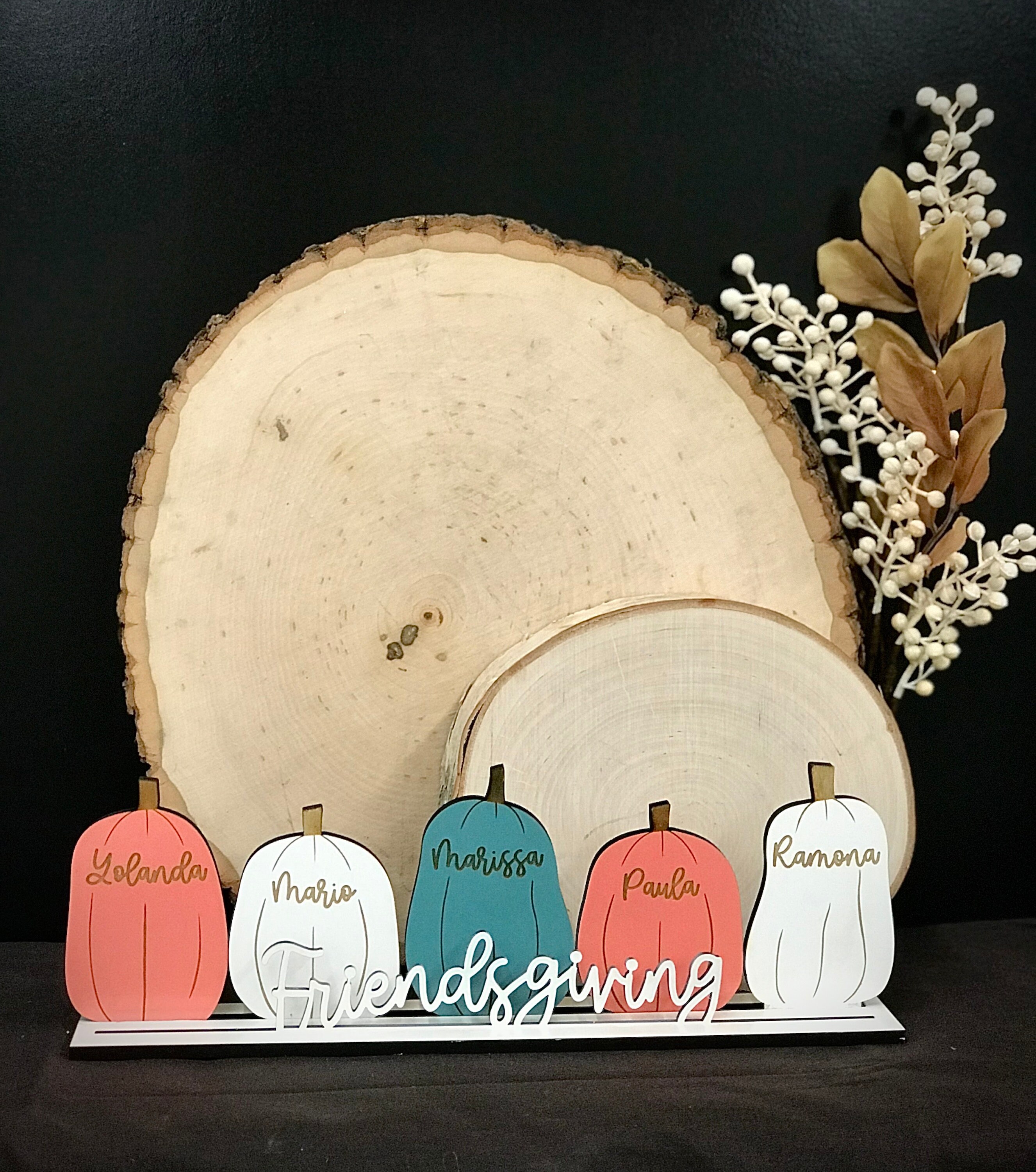 Personalized Pumpkin Family Standee Sign Engraved. - Etsy.de