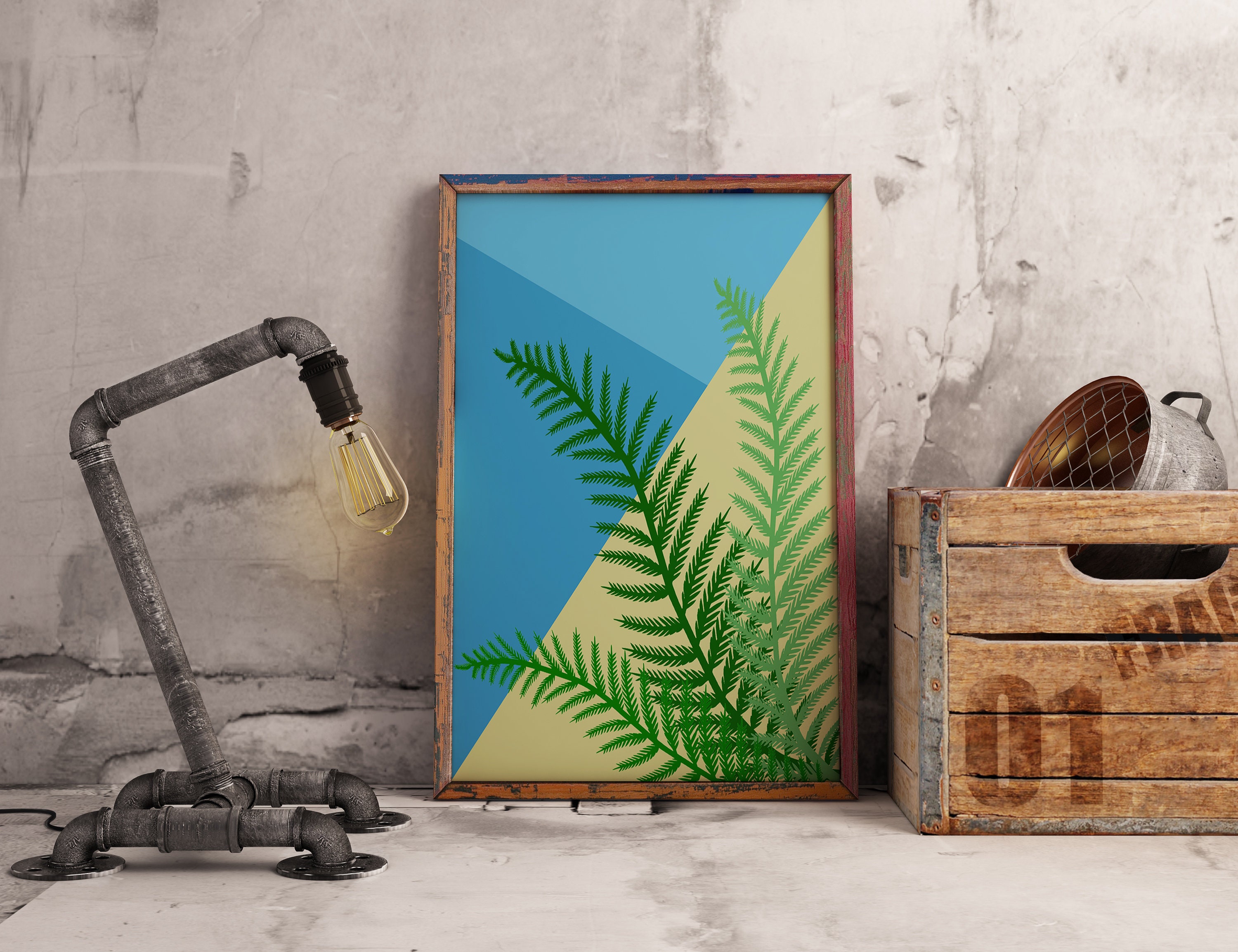 Scandinavian Plant Wall Art Nordic Design Print Scandi - Etsy