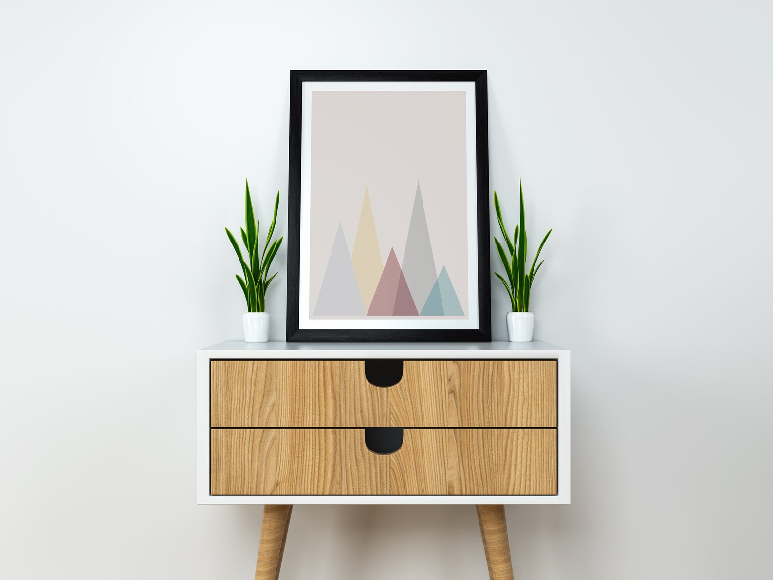 Scandinavian Mountain Wall Art Print, Neutral Wall Print, A5, A4, A3 ...