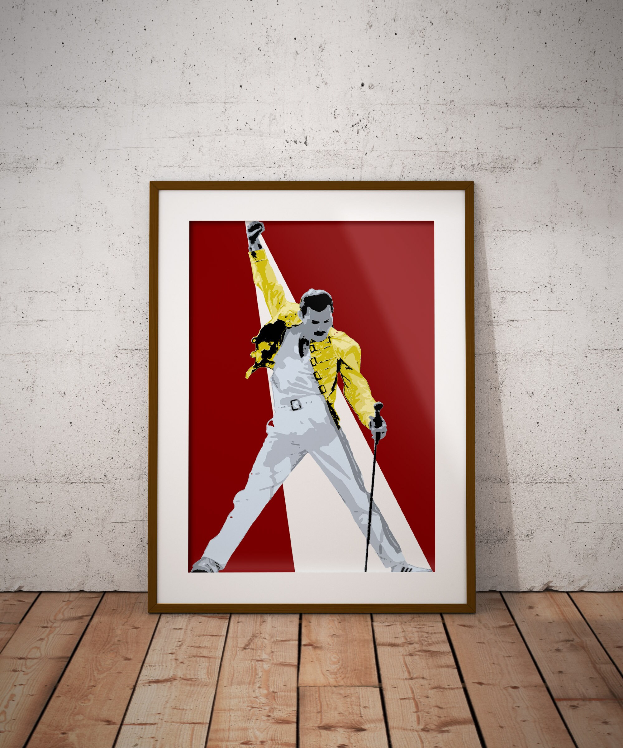 Queen, Freddy Mercury, Pop Art Print, Icon Wall Art Print, Red Queen ...
