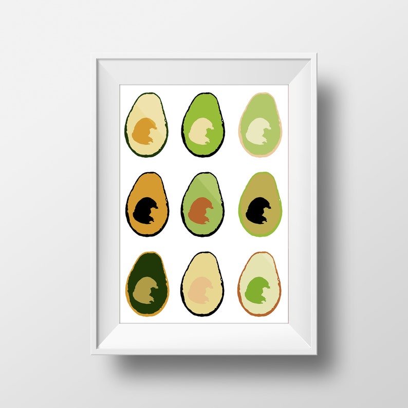 Kitchen Wall Art A5 A4 A3 A2 Avocado Digital Print Free - Etsy