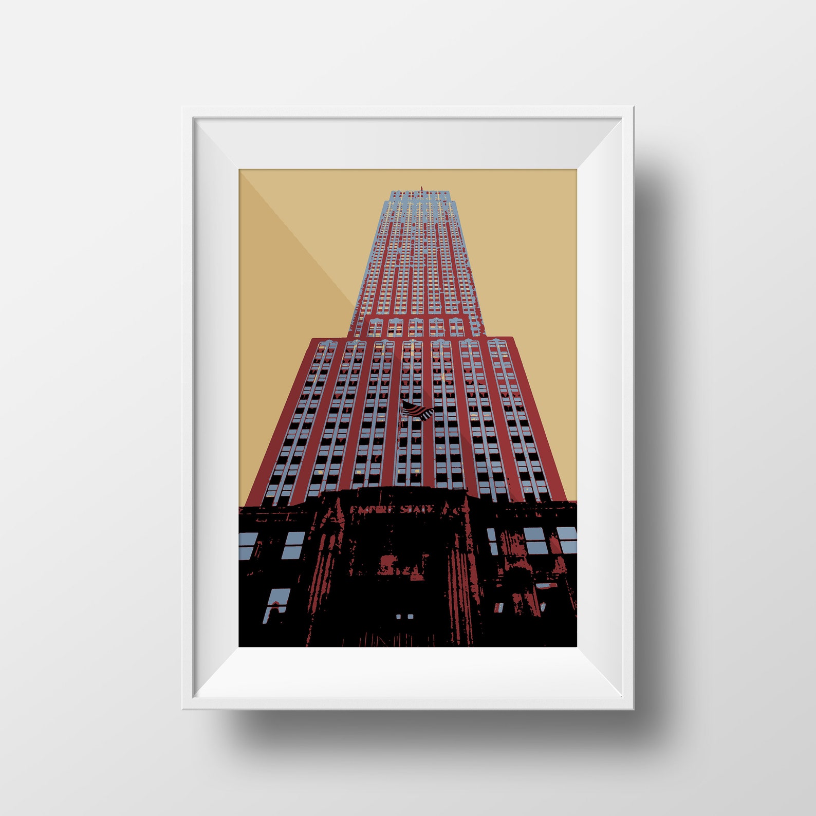 Empire State Building Print New York Pop Art Print Empire - Etsy