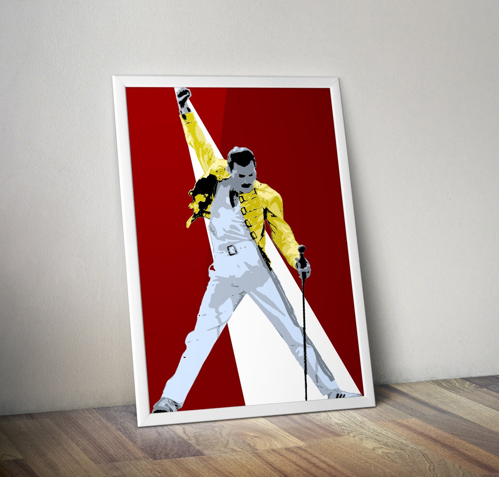 Queen, Freddy Mercury, Pop Art Print, Icon Wall Art Print, Red Queen ...