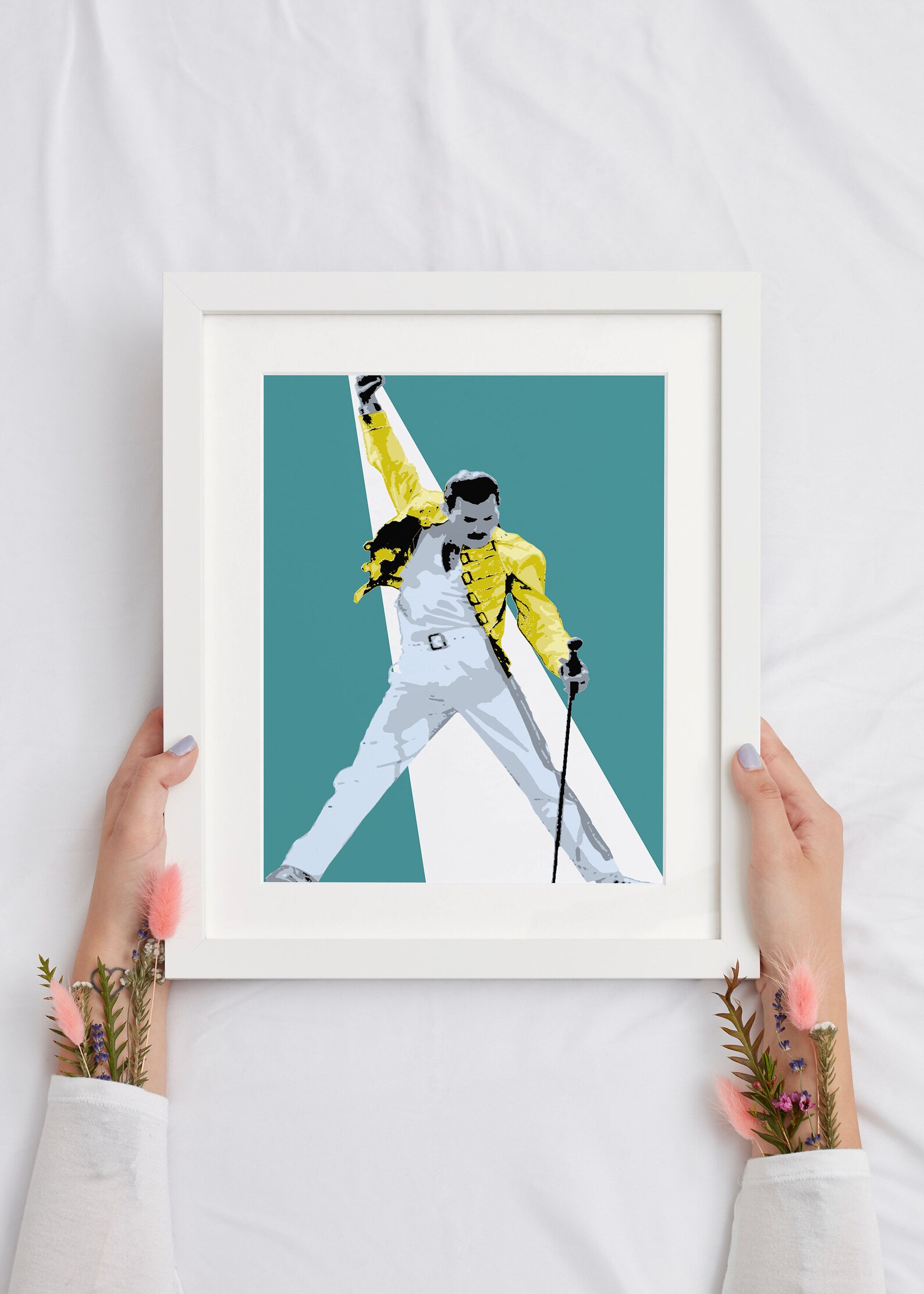 Queen, Freddy Mercury, Pop Art Print, Icon Wall Art Print, Red Queen ...