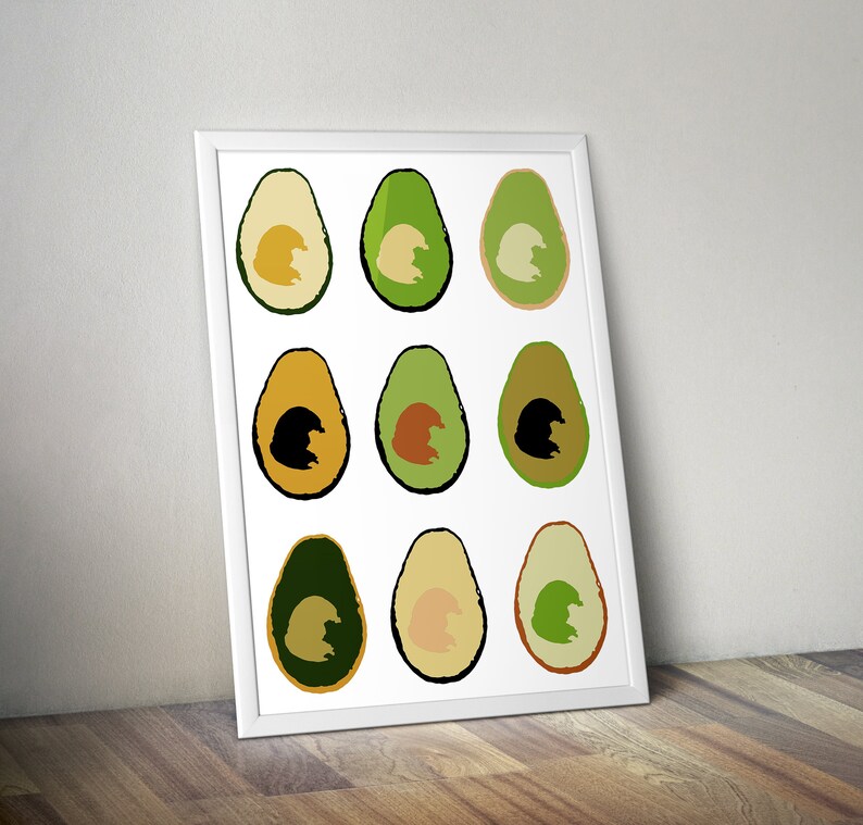 Kitchen Wall Art, A5, A4, A3, A2, Avocado Digital Print, Free Shipping ...