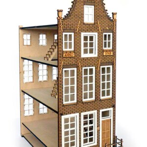 Dutch Canal House Dollhouse Miniature Kit 1:48 Oudezijdsvoorburgwal - Etsy